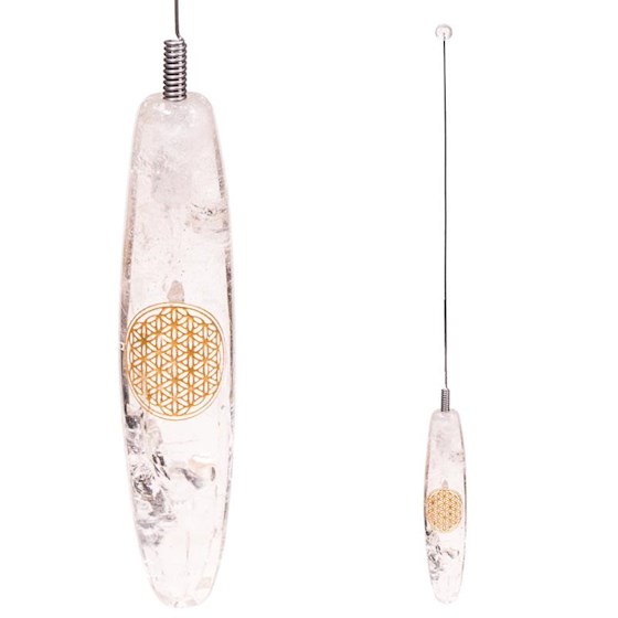 Bio-Tenseur Cristal de Roche Fleurs de Vie - La Porte des Secrets