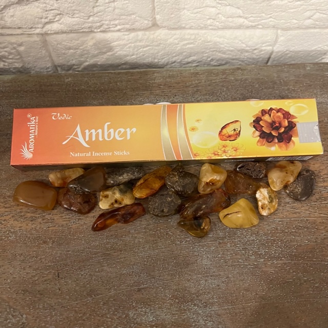 Encens Ambre Fleur de vie - Amber bâtonnets - La Porte des Secrets