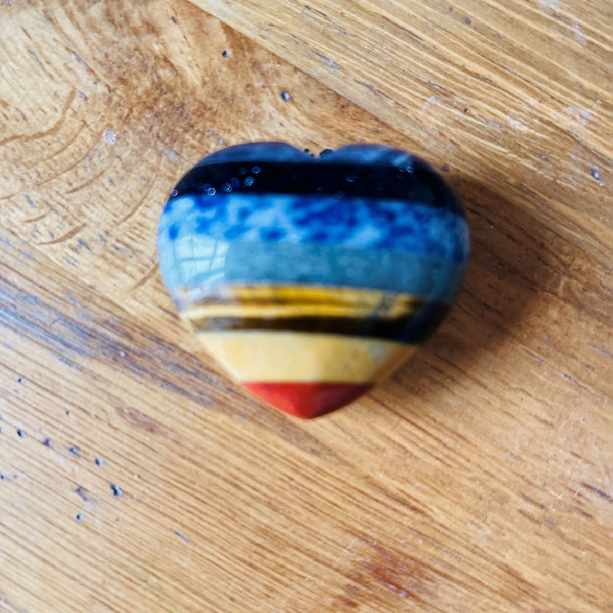 Cœur 7 chakras en pierres naturelles 5cm - La Porte des Secrets