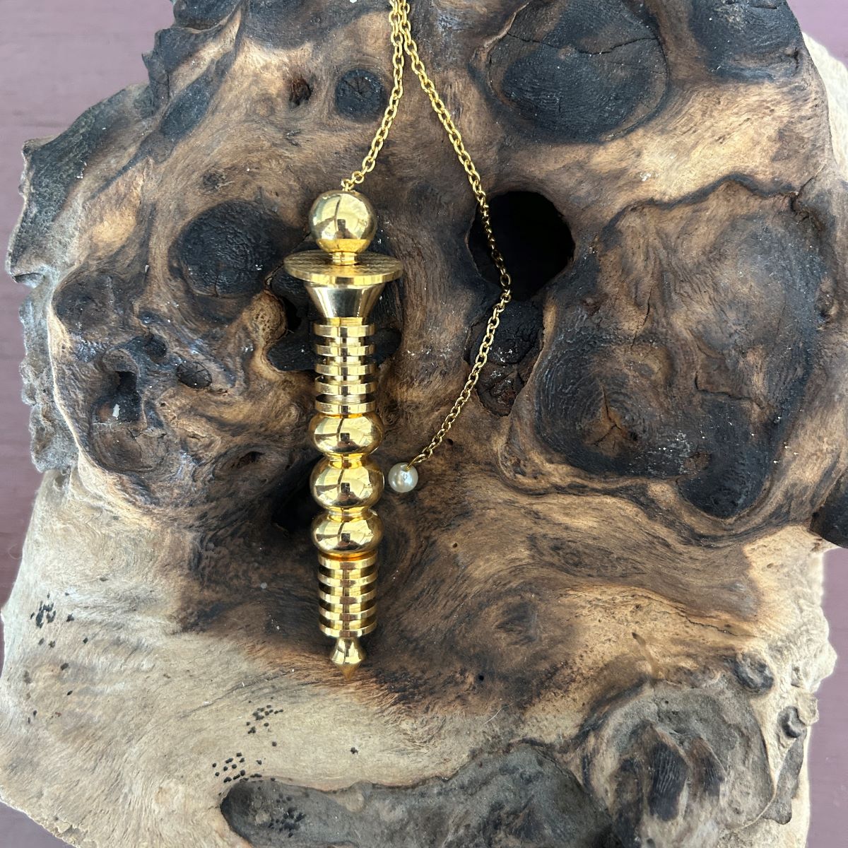 Pendule fleur de vie en laiton massif plaqué or 9 cm - La Porte des Secrets